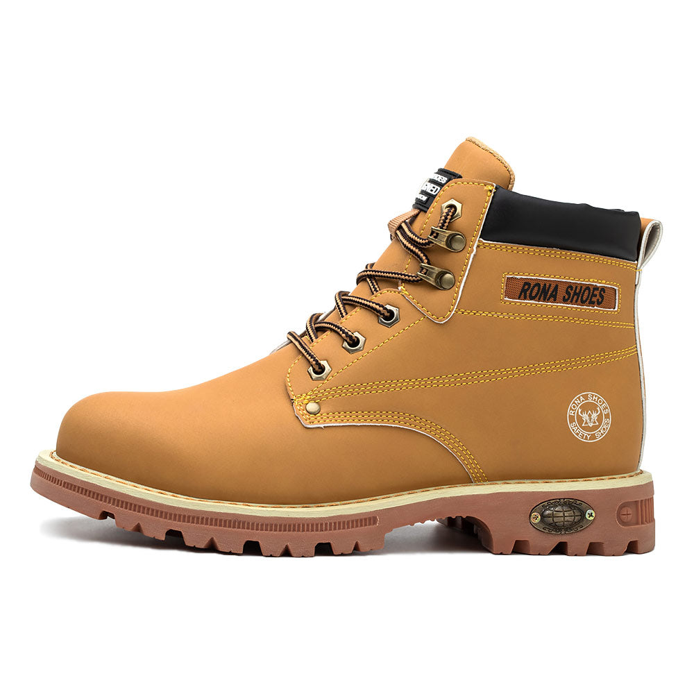 Safety Boots Steel Toe Cap Boots Comfortable and Light Work Boots Safety Shoes Slip and Oil Resistant For Men Women and Ladies Jupiter Brown